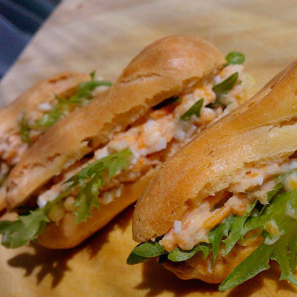 Ekler with garlic paste "Mimosa" - recipes Fast Food